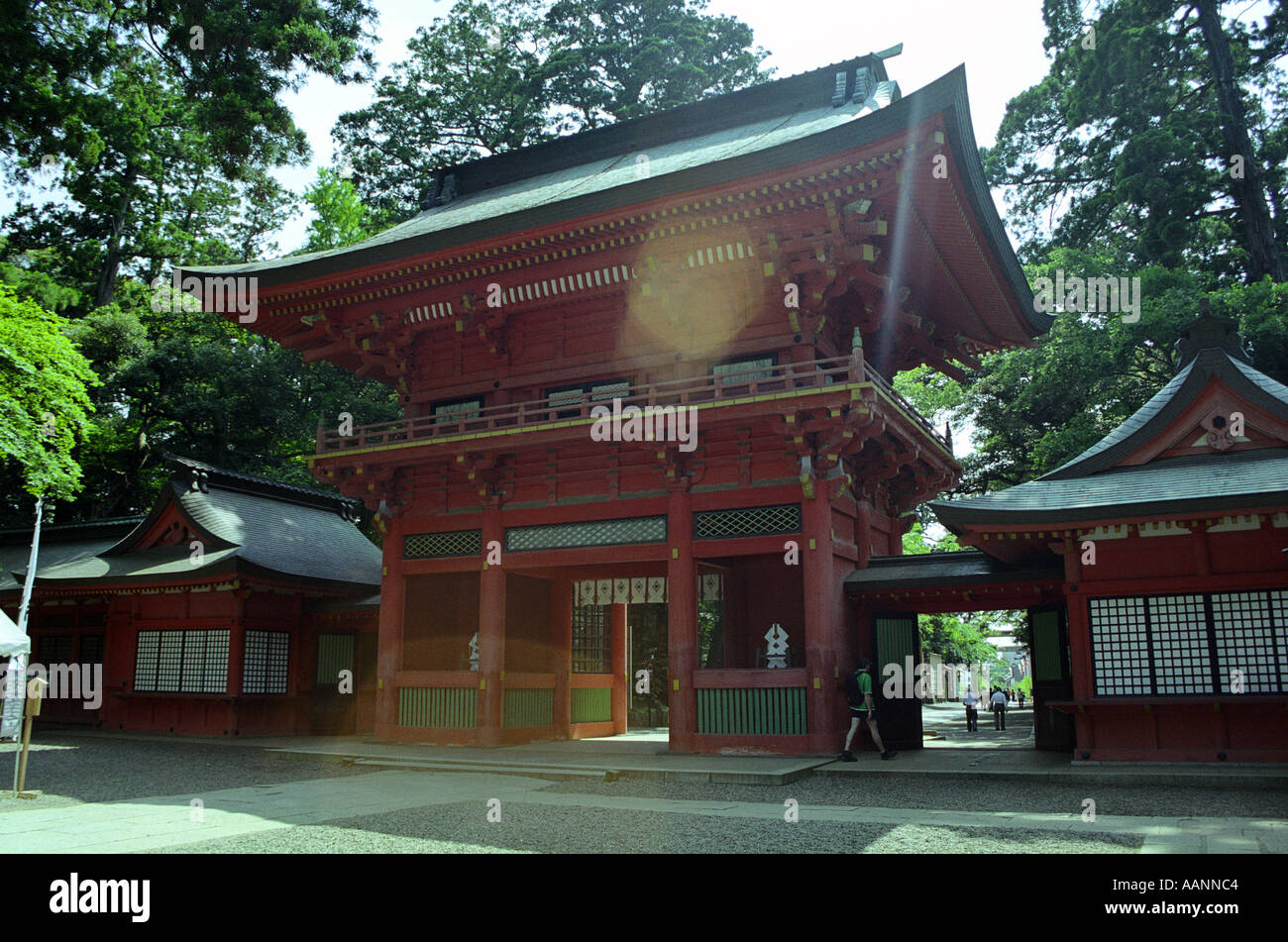 Main gate to the Kashima Jingu shinto Shrine Kashima City Ibaraki Japan ...