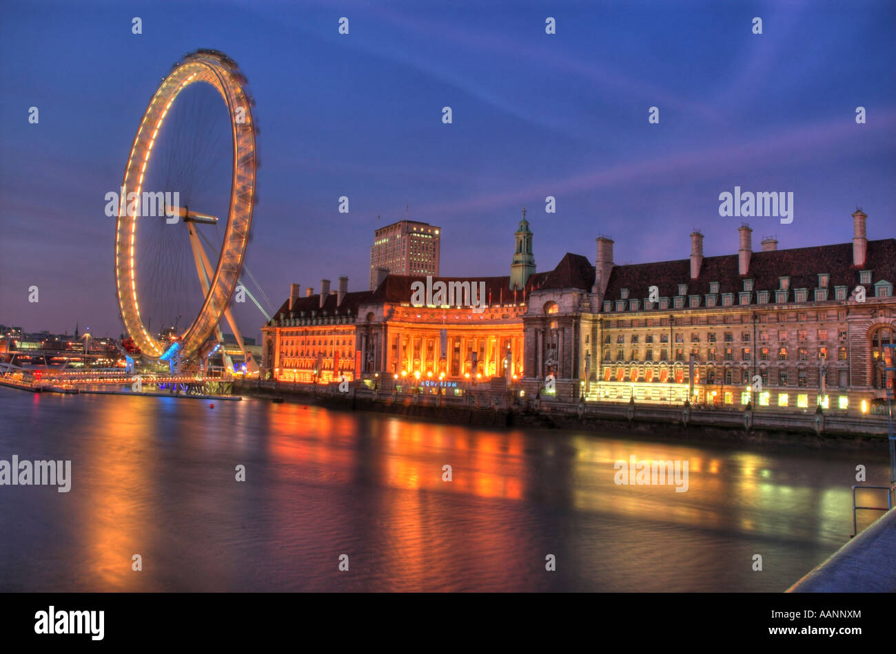 London Eye and City Hall Stock Photo - Alamy