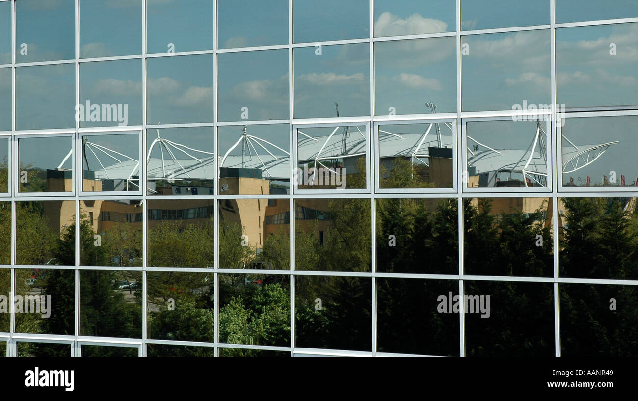 Stadium with glass windows and clouds hi-res stock photography and ...