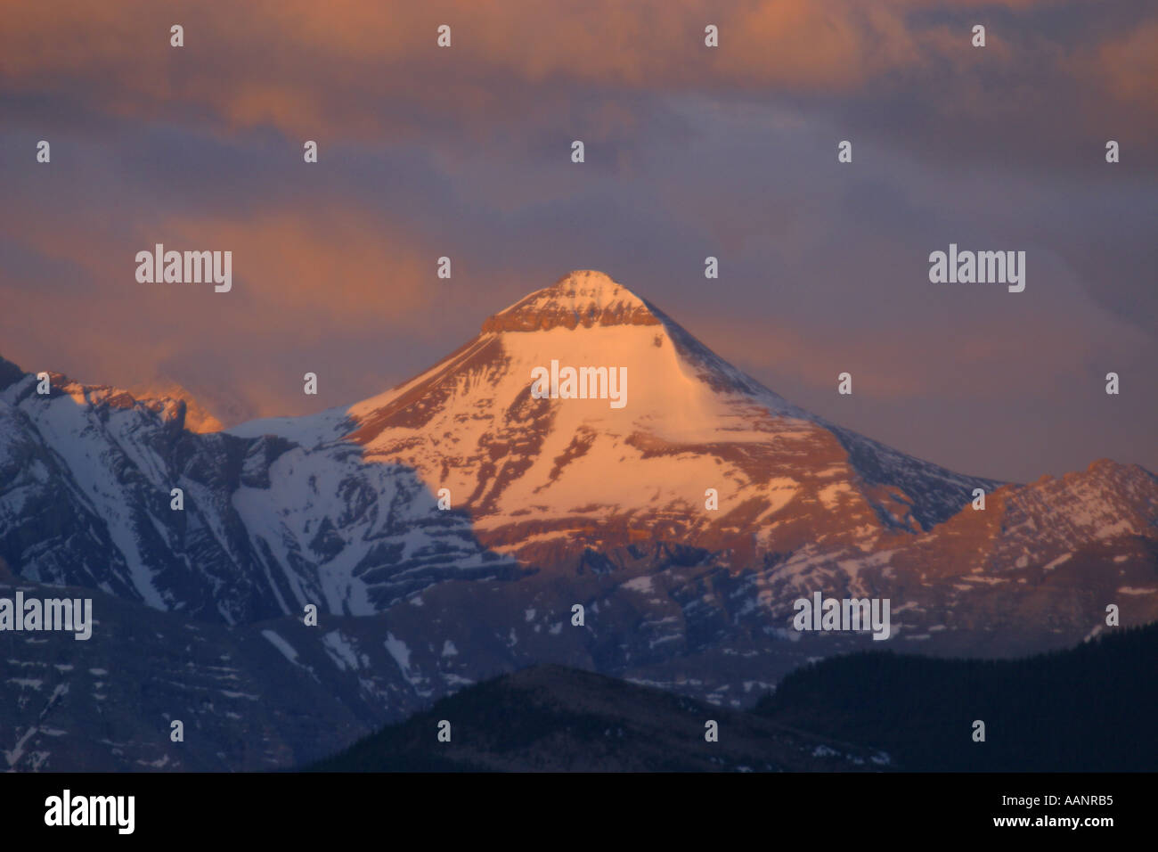 Early morning sunrise at Banff National Park Alberta Canada North ...