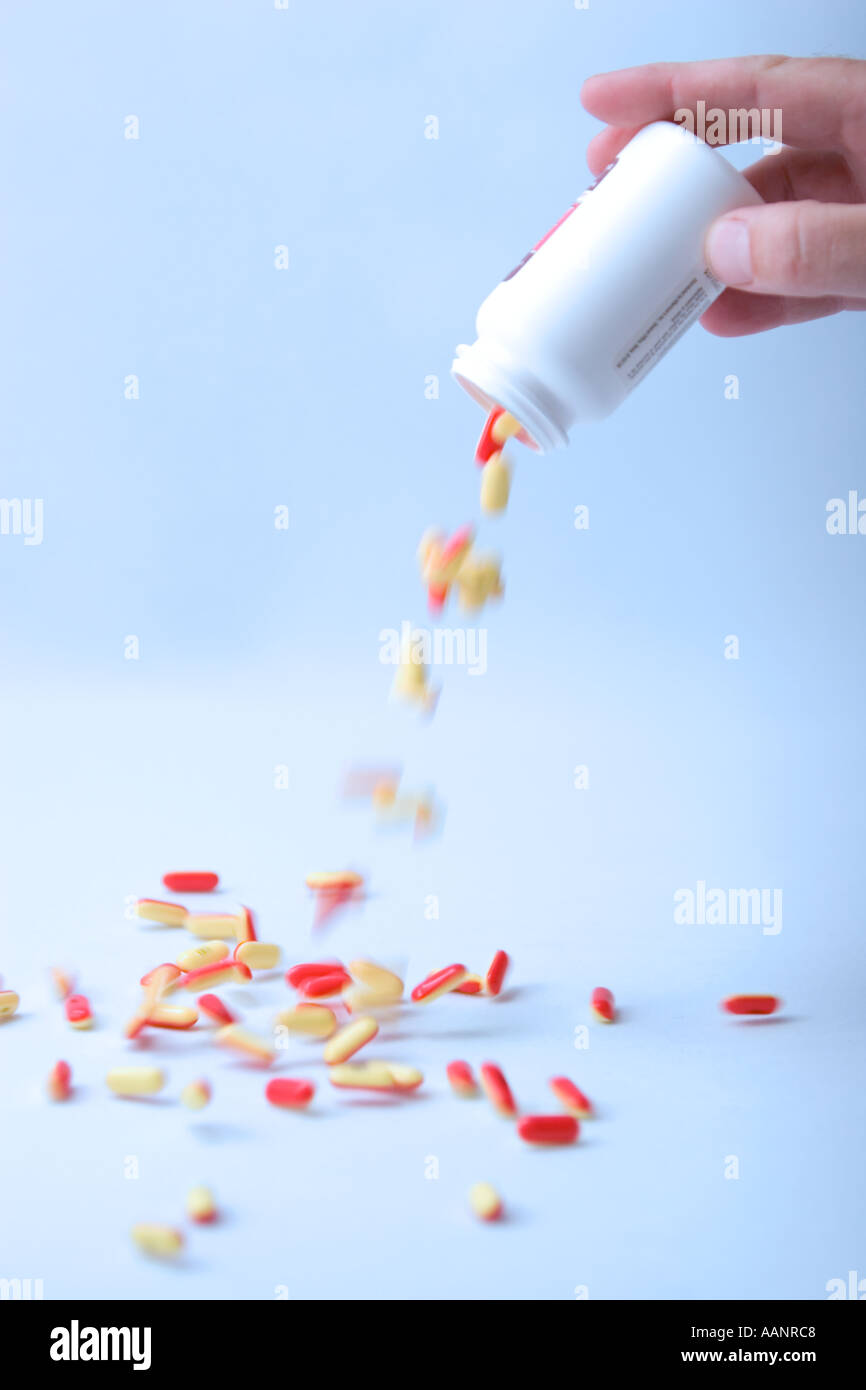 Spilling falling capsules medicine hi-res stock photography and images ...