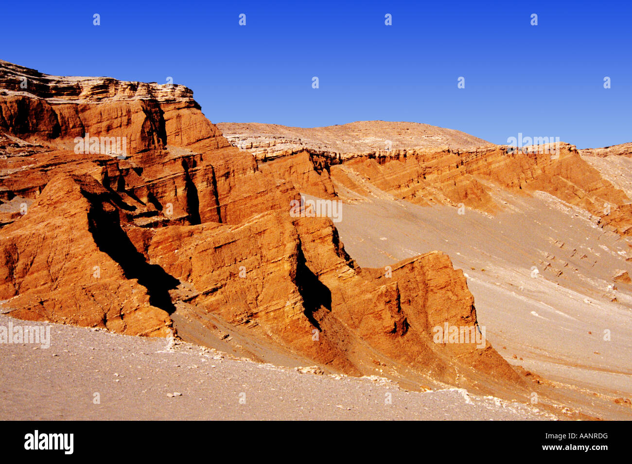 rocky landscape in Atacama Desert, Chile, Andes, Atacama Desert Stock ...