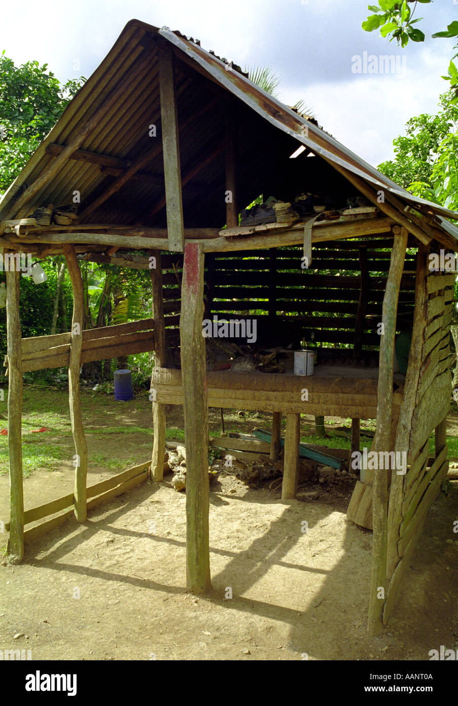 Indigenous kitchen dwelling Dominican Republic Stock Photo - Alamy