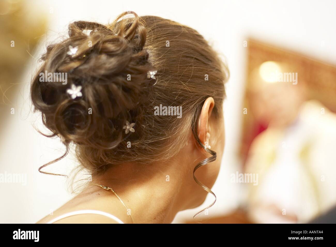hair do of bride Stock Photo - Alamy