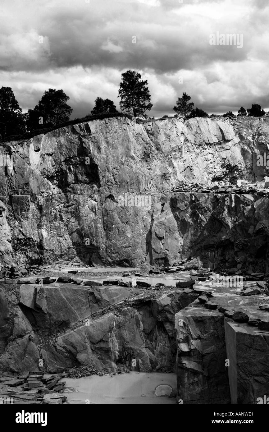 Mining slate mine Black and White Stock Photos & Images - Alamy