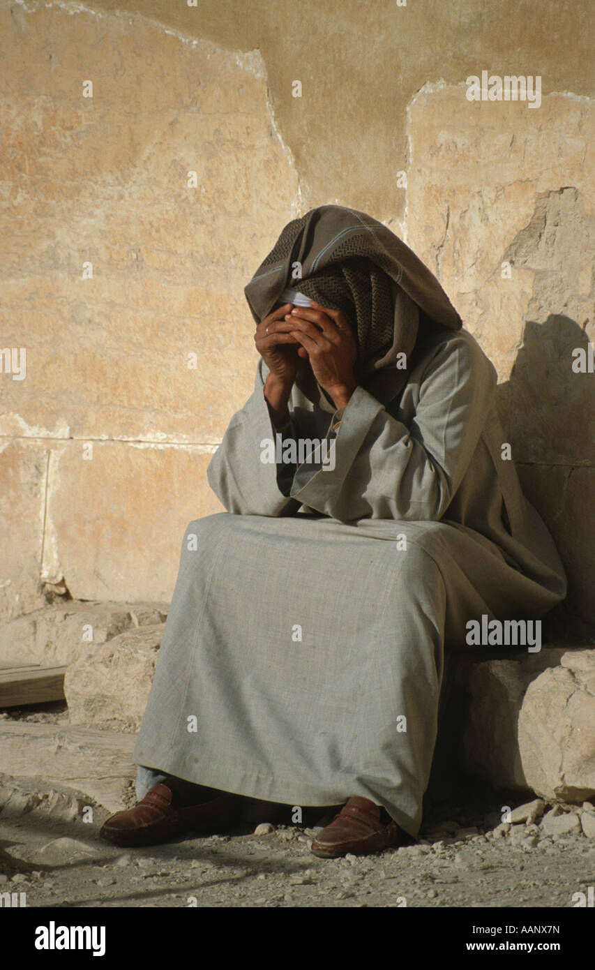 sleepy temple guardian, Egypt, Luxor Stock Photo - Alamy