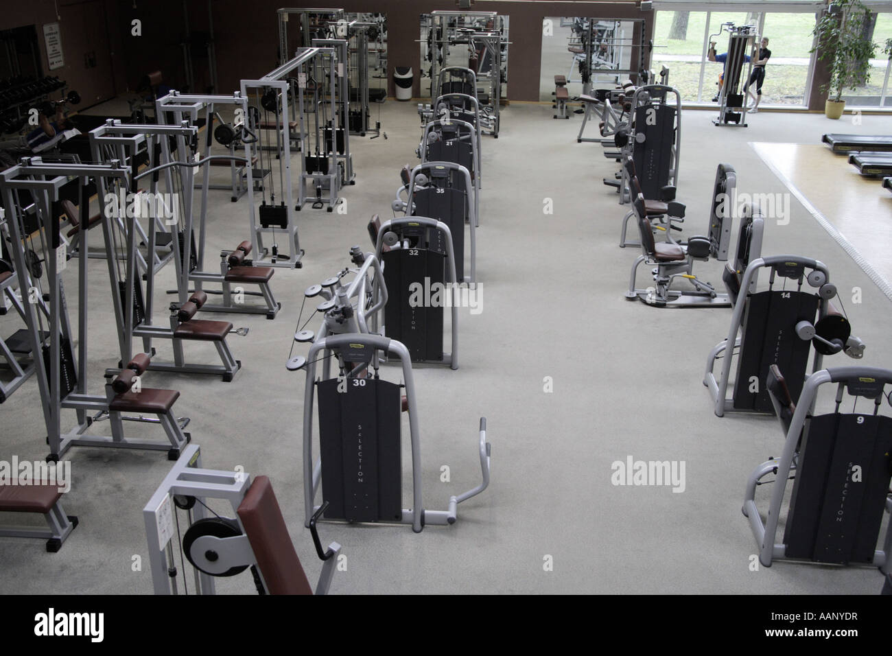 interior view of a fitnesscenter Stock Photo - Alamy