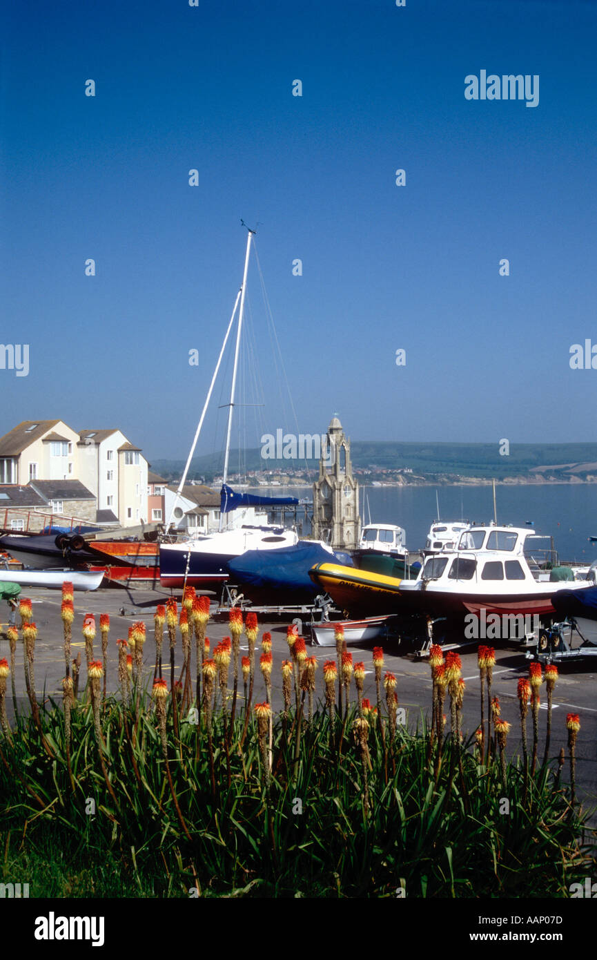 The boatyard at Peveril Point Swanage in Dorset England UK Stock Photo ...