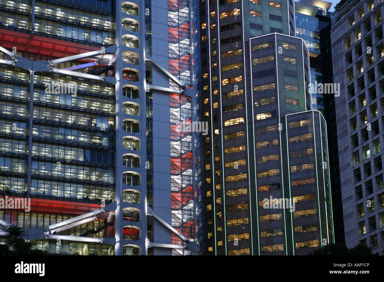hong kong skyscrapers, HSBC tower Stock Photo - Alamy