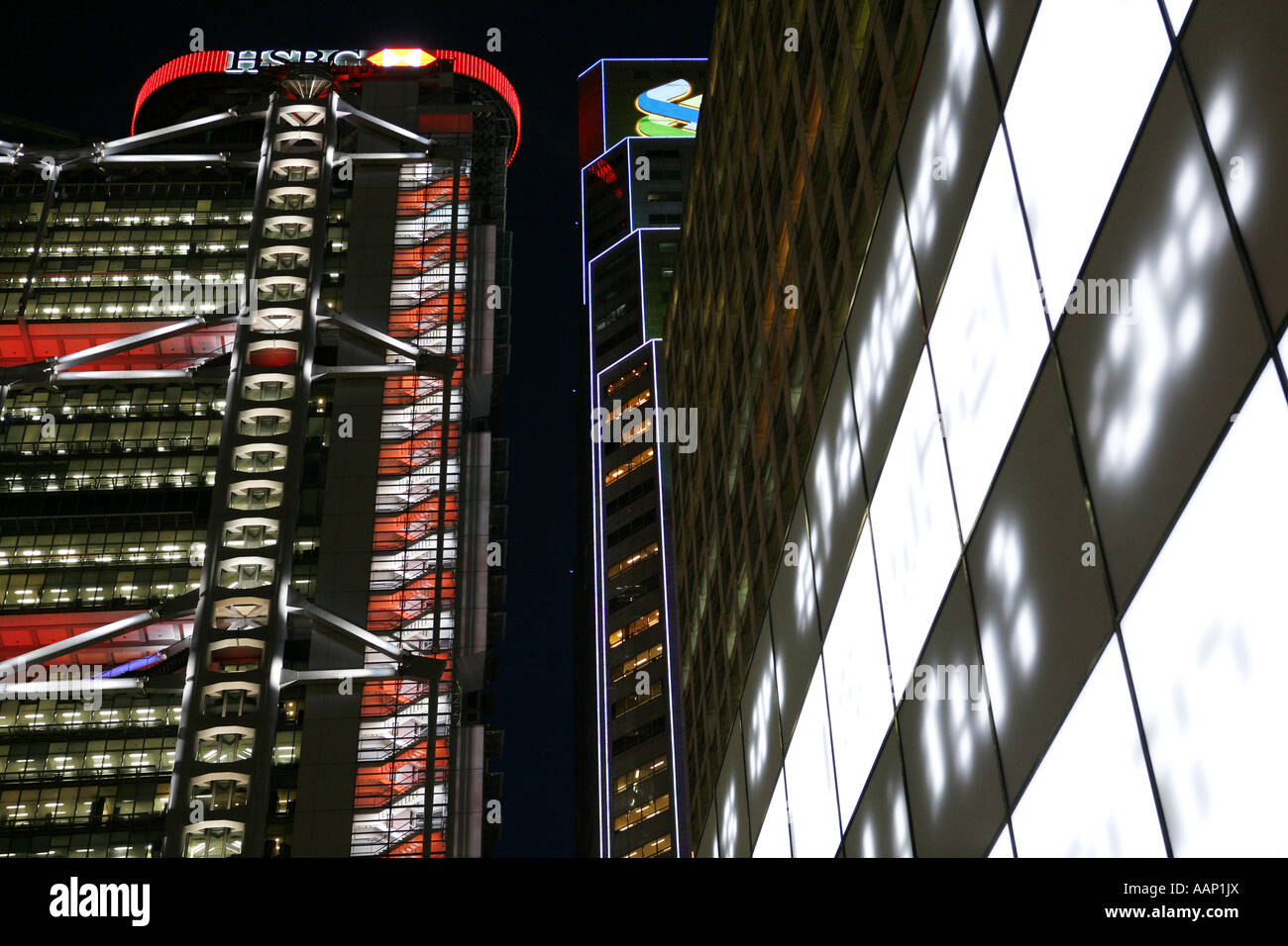 hong kong skyscrapers, HSBC tower Stock Photo - Alamy