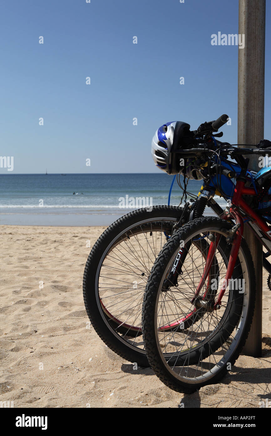 bicycles on the beach Stock Photo - Alamy