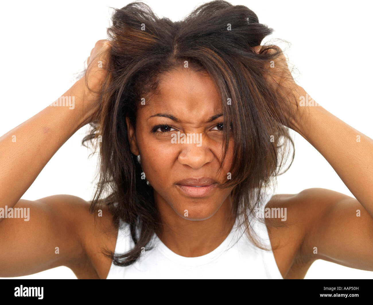 Angry Young Woman Model Released Stock Photo - Alamy