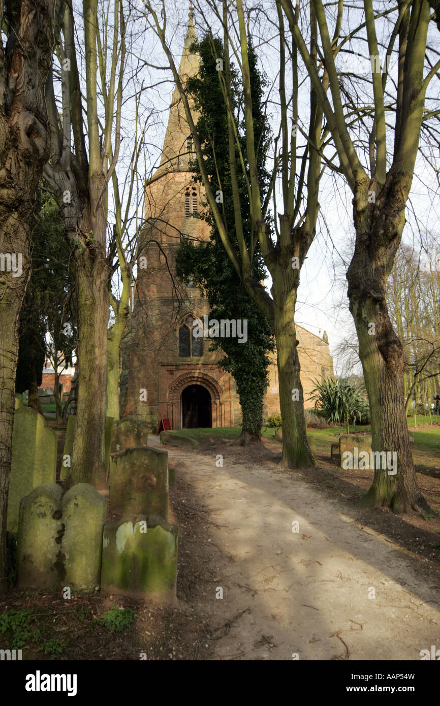 St Nicholas Church, in High Street, Kenilworth, England, with it's ...
