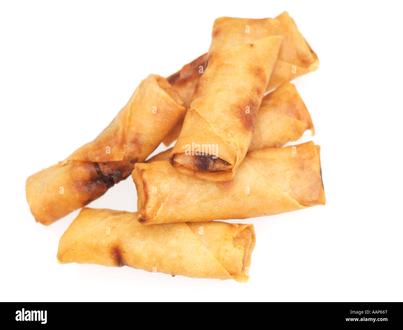 Fresh Chinese Takeaway Vegetable Mini Spring Rolls Meal In Crispy Filo ...