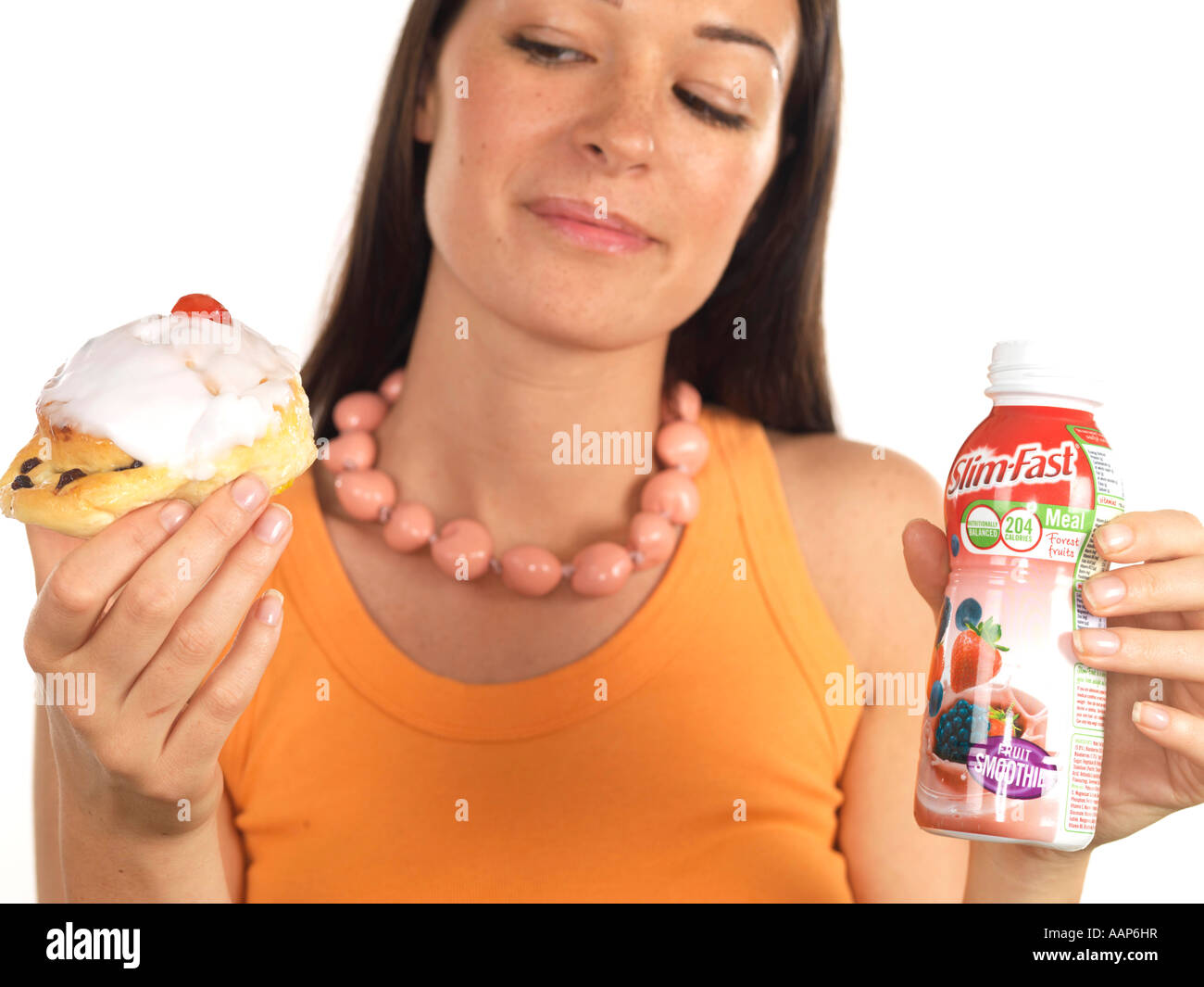 Young Woman Choosing Food Model Released Stock Photo - Alamy