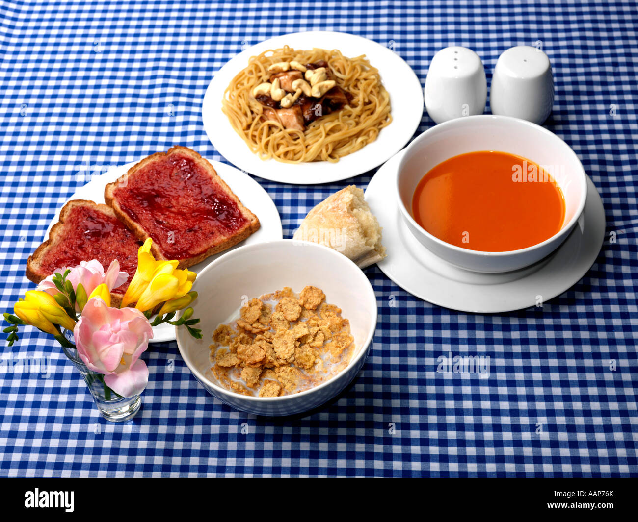 Breakfast and Lunch Stock Photo - Alamy