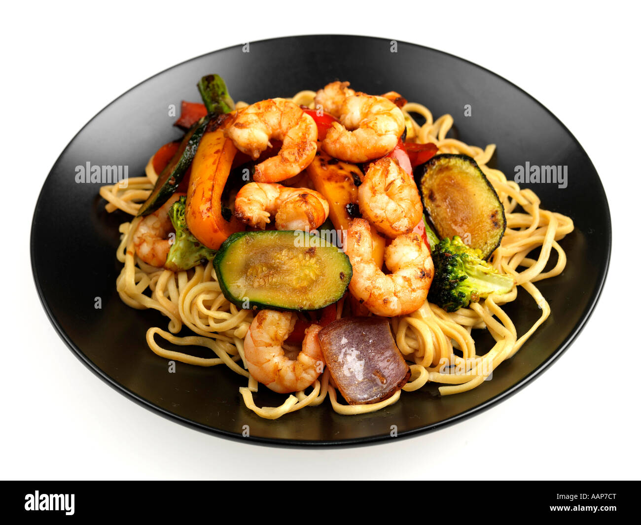 Freshly Prepared Chinese Style Home Cooked Stir Fried Tiger Prawns ...