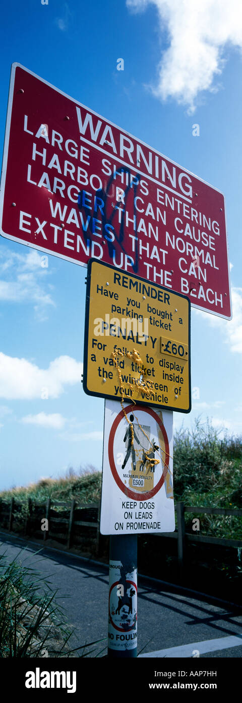 Vandalized warning sign hi-res stock photography and images - Alamy