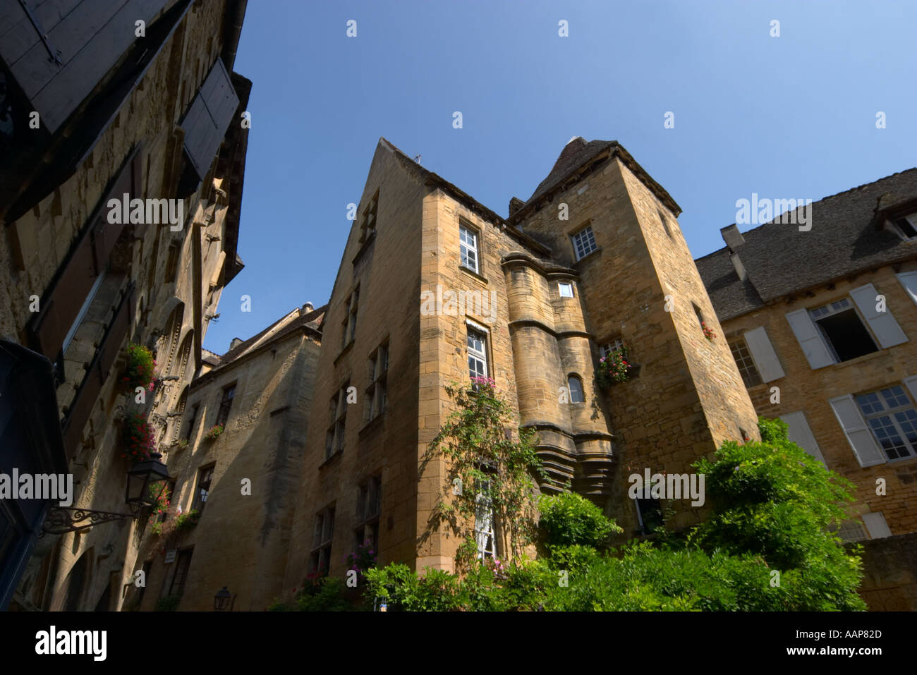 Medieval architecture at Sarlat le Caneda Dordogne France Stock Photo ...