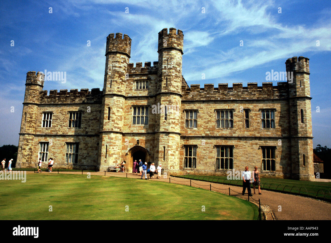 Leeds Castle showing Castle exterior Maidstone Kent United Kingdom UK ...