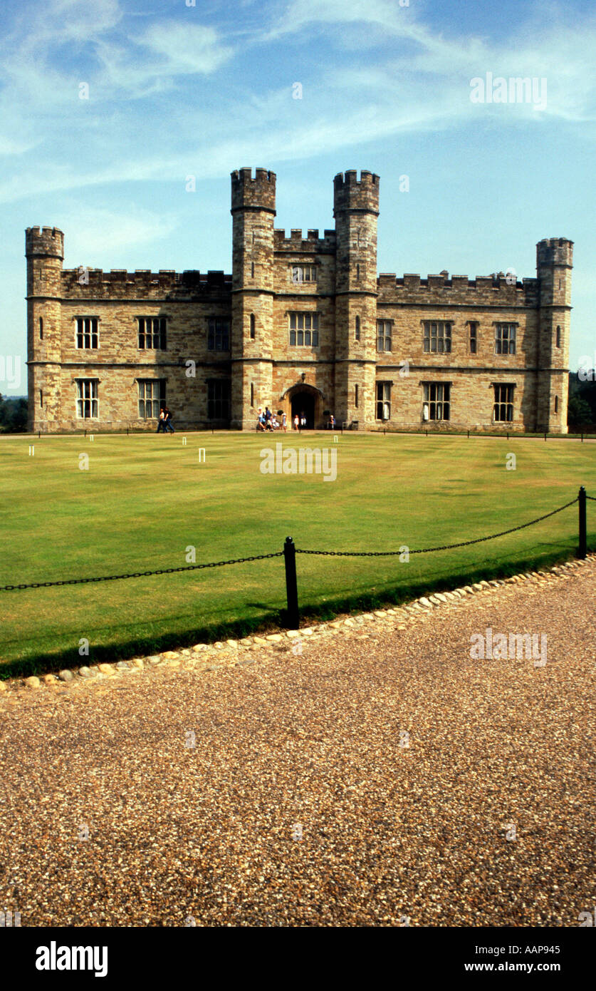 Leeds Castle showing the Castle exterior Maidstone Kent United Kingdom ...