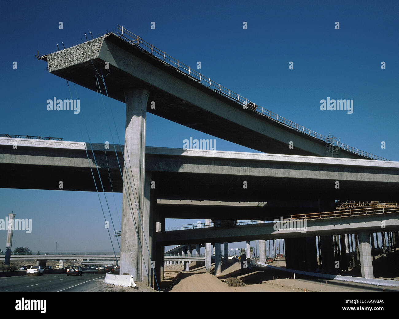 The birth of a new freeway intersection in Southern California an ...