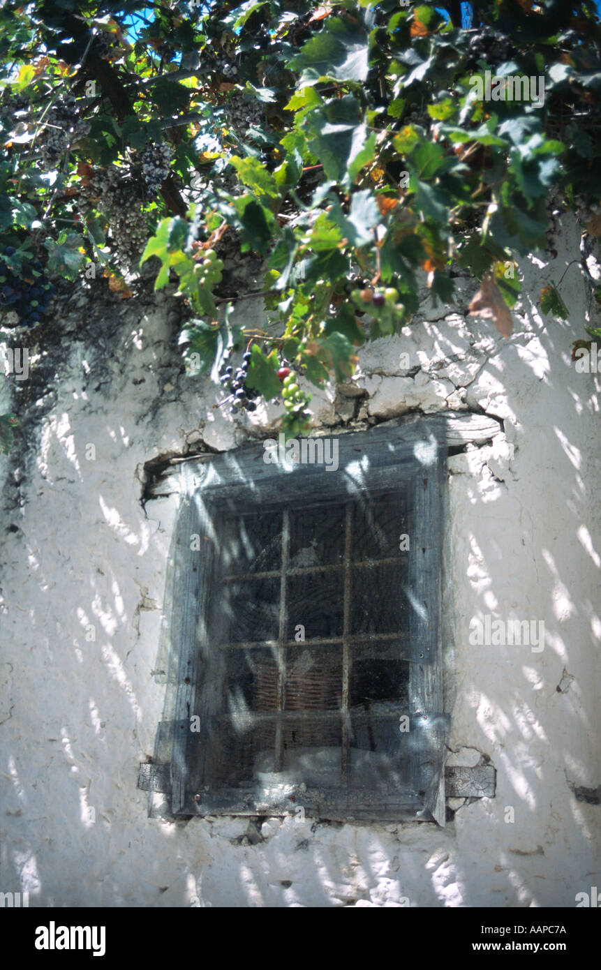Window Frame Crete Greece Stock Photo - Alamy