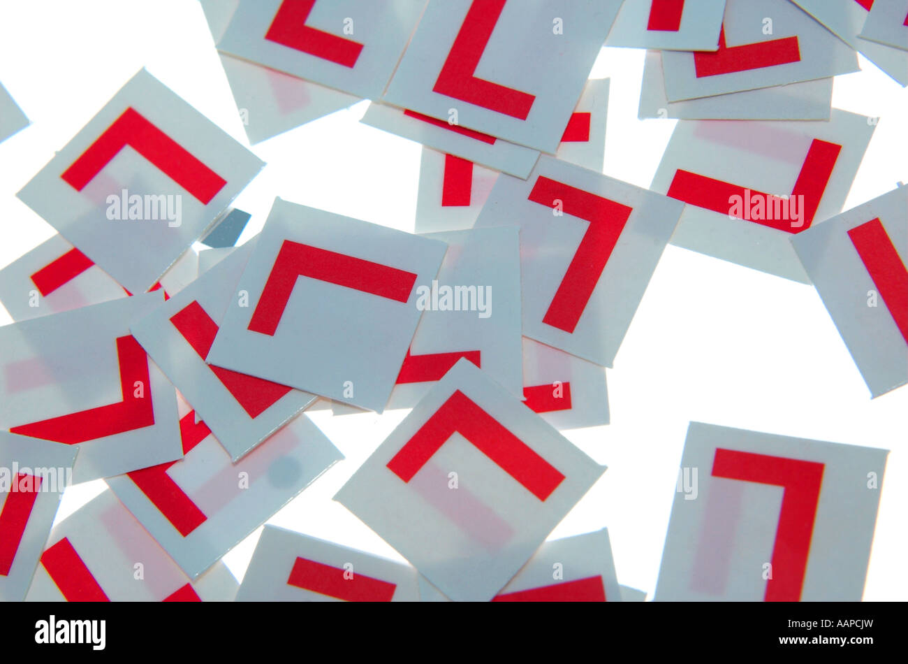 Learner plates driver test pass fail red hi-res stock photography and ...