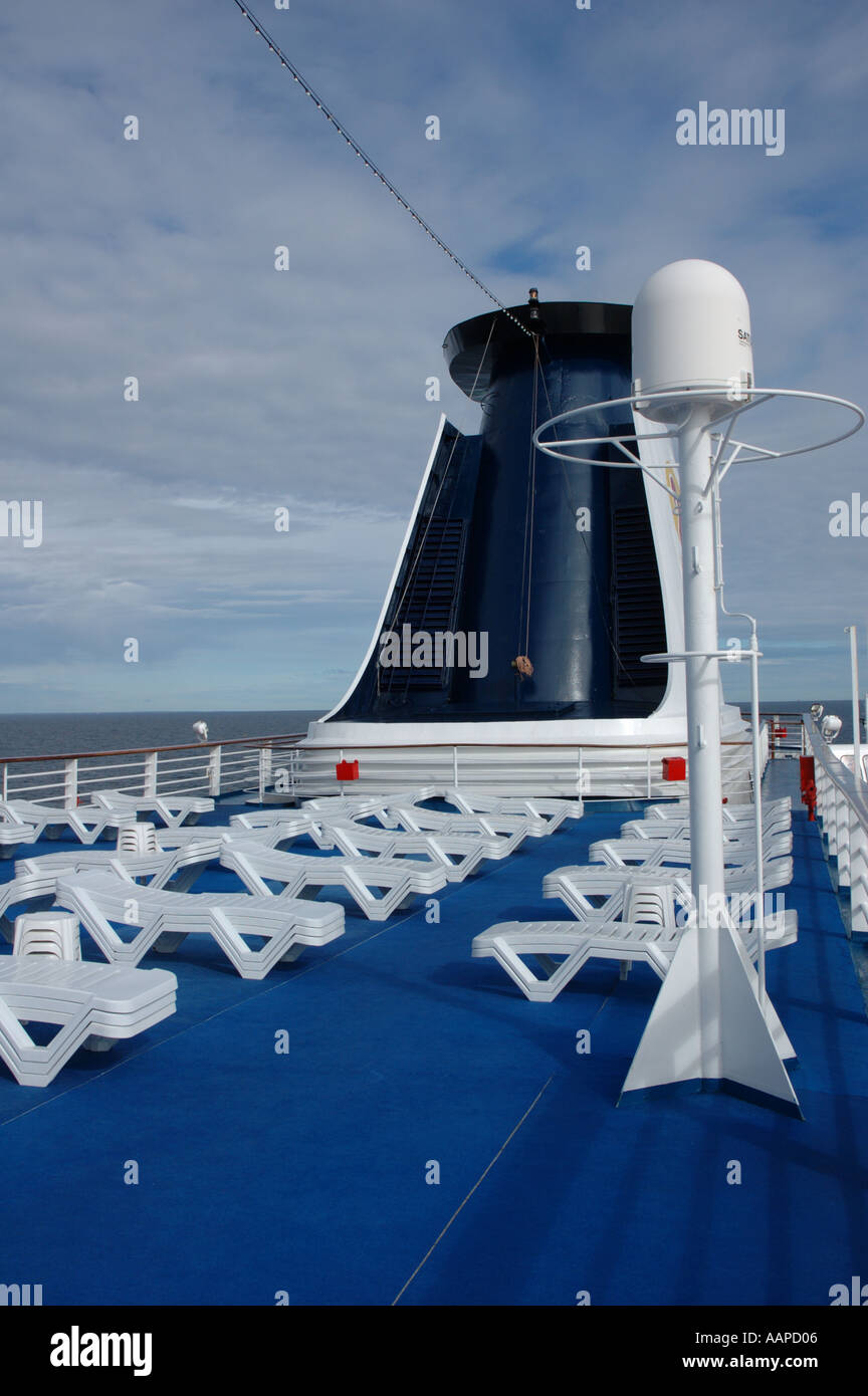 Sun deck of the cruise ship Ocean Monarch Stock Photo - Alamy
