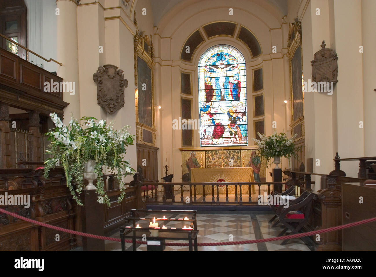 Interior of St Botolphs Church Bishopsgate City of London GB UK Stock ...