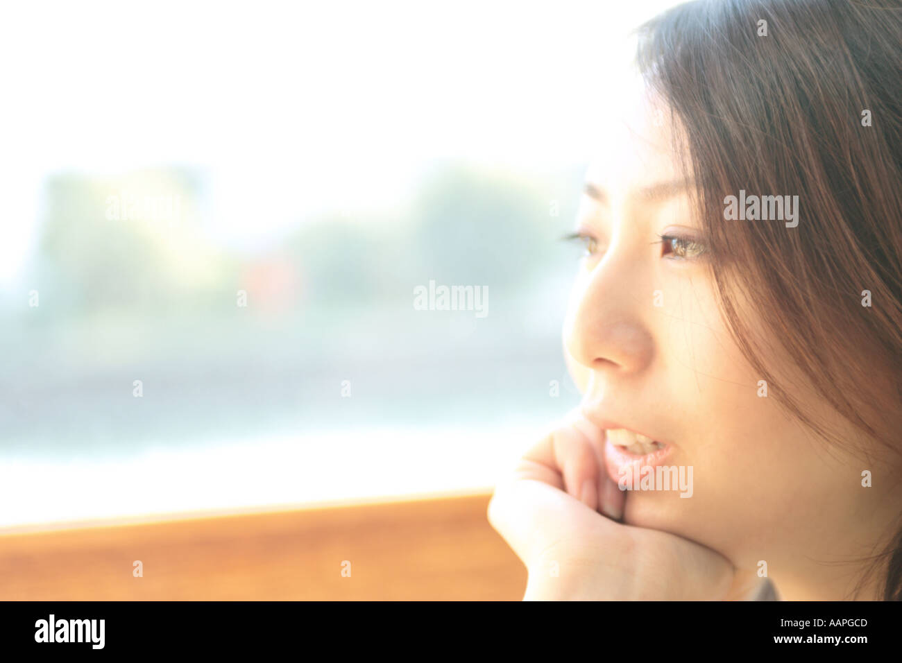 Profile of a young woman, close-up Stock Photo - Alamy