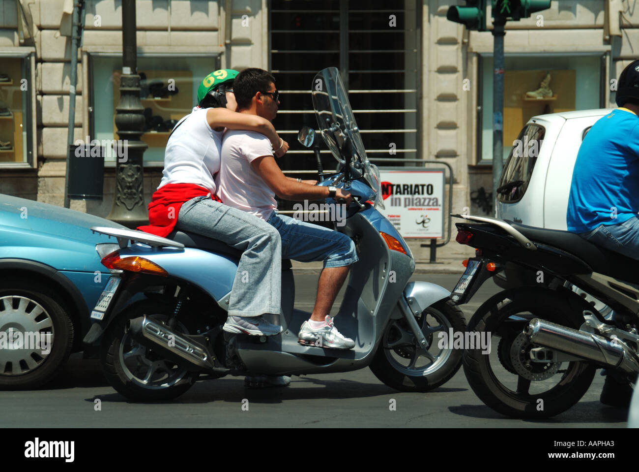 Motorcycles moped scooter riders hi-res stock photography and images ...