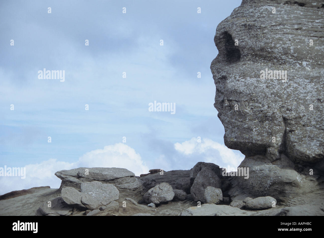 The eerie Babele Sphinx Caraiman Mountains Romania Stock Photo - Alamy