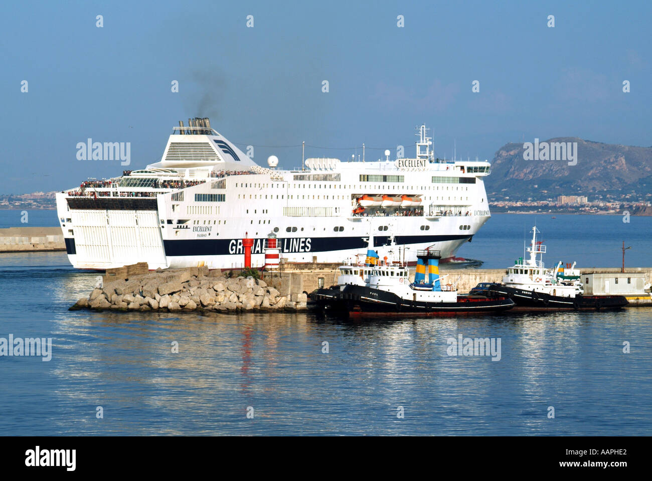 Palermo Sicily ferry Excellent departing port Stock Photo - Alamy