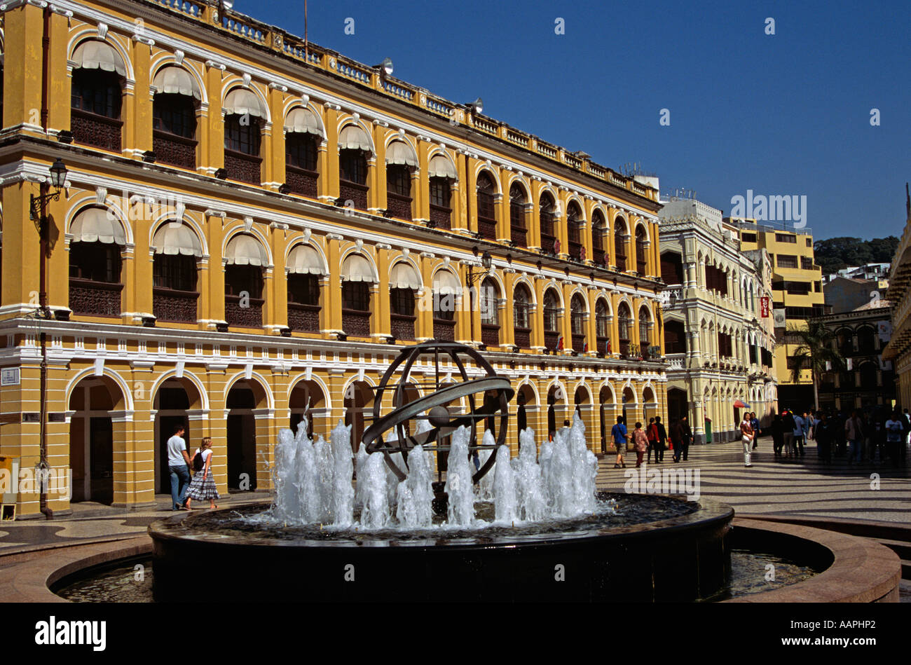 Information Centre, Largo do Senado, Macau, China Stock Photo - Alamy