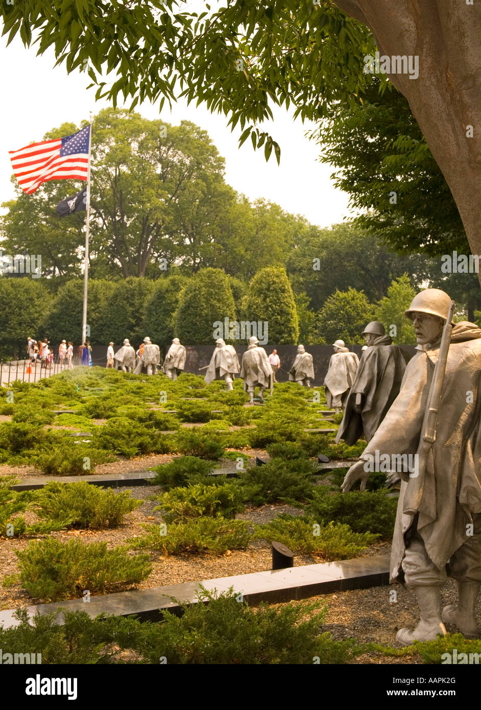 Korean War Veterans Memorial at Washington DC USA, Military Park Stock ...