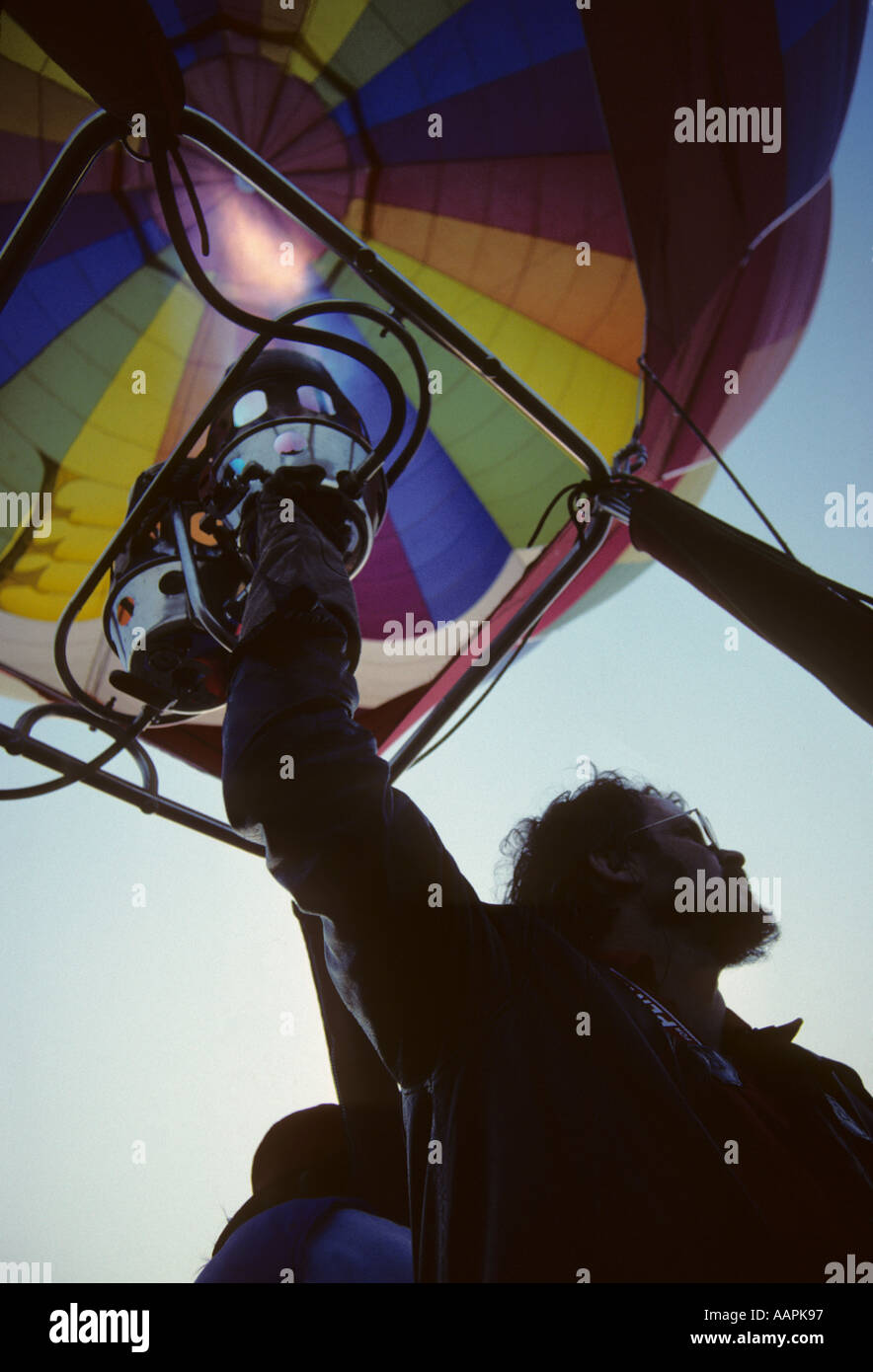 Flying in the first hot air balloon meet in Russia, 1990 Stock Photo ...