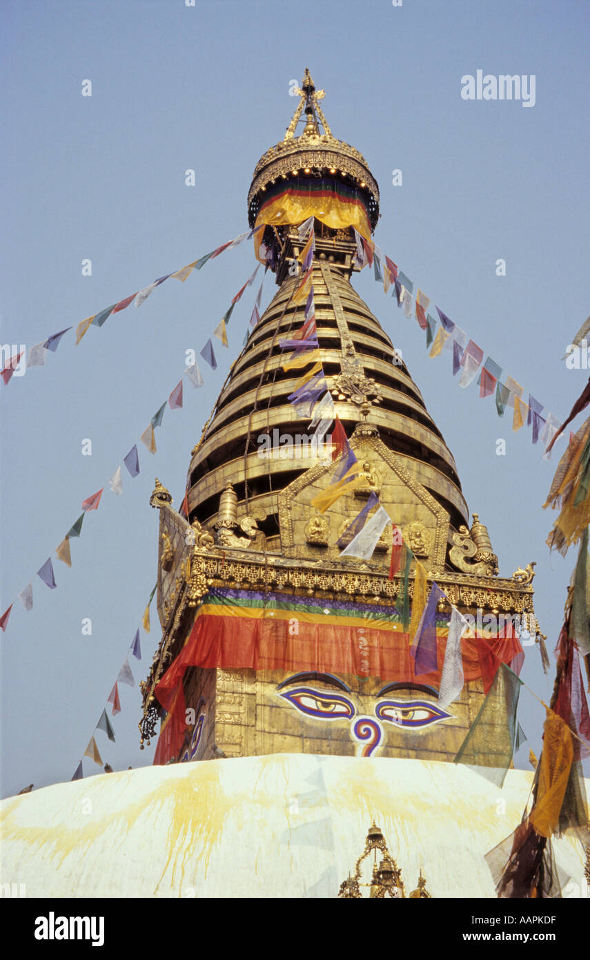 Swayambhunath stupa, Kathmandu, Nepal Stock Photo - Alamy