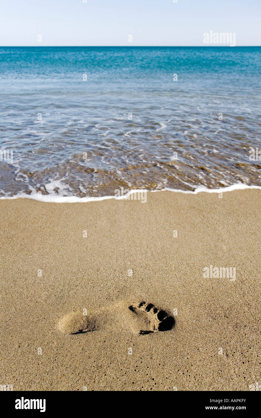 footstep in the beach Mediterranean Sea Andalusia Spain Stock Photo - Alamy