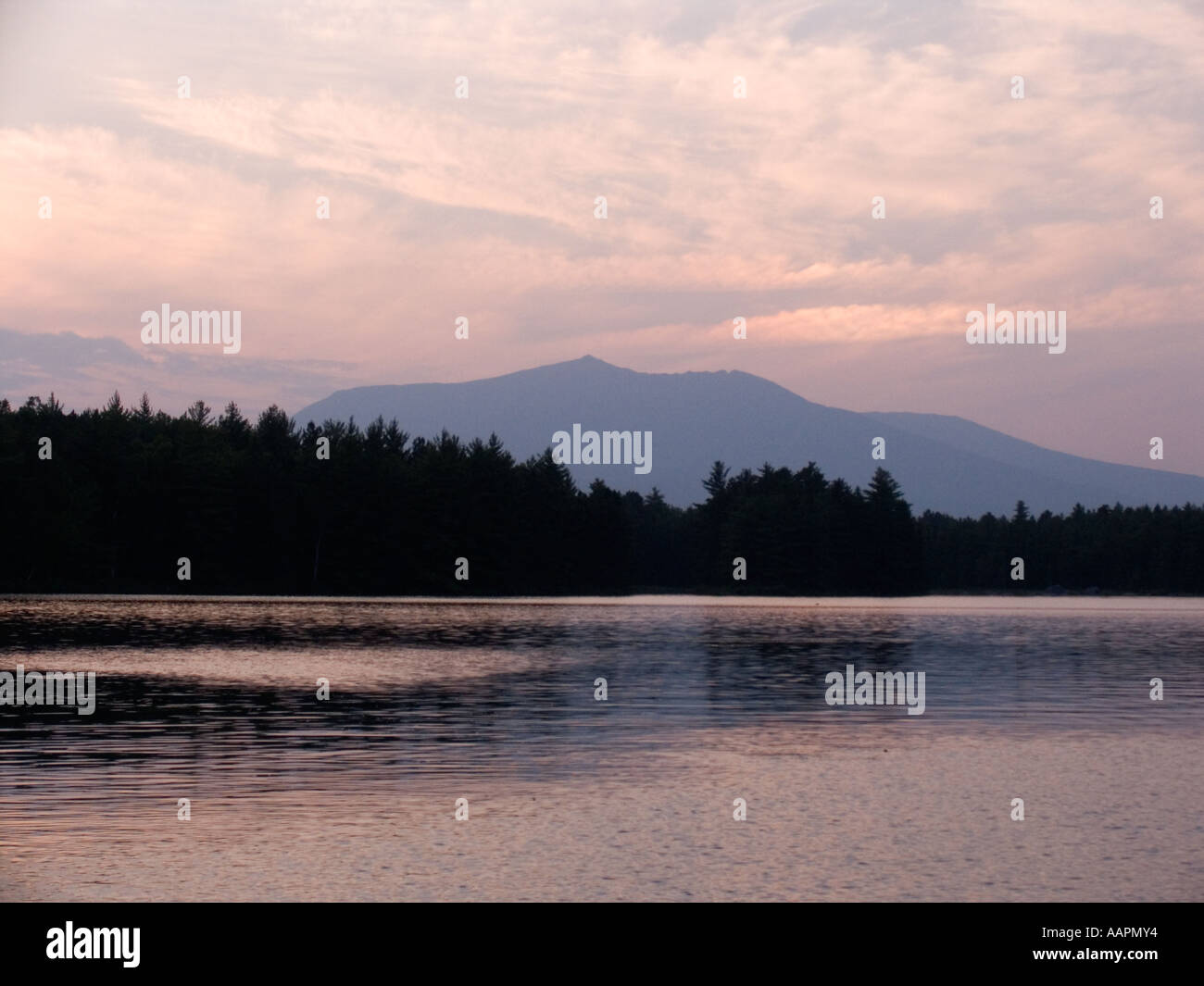 Mt Katahdin from Millinocket Lake Maine USA Stock Photo - Alamy