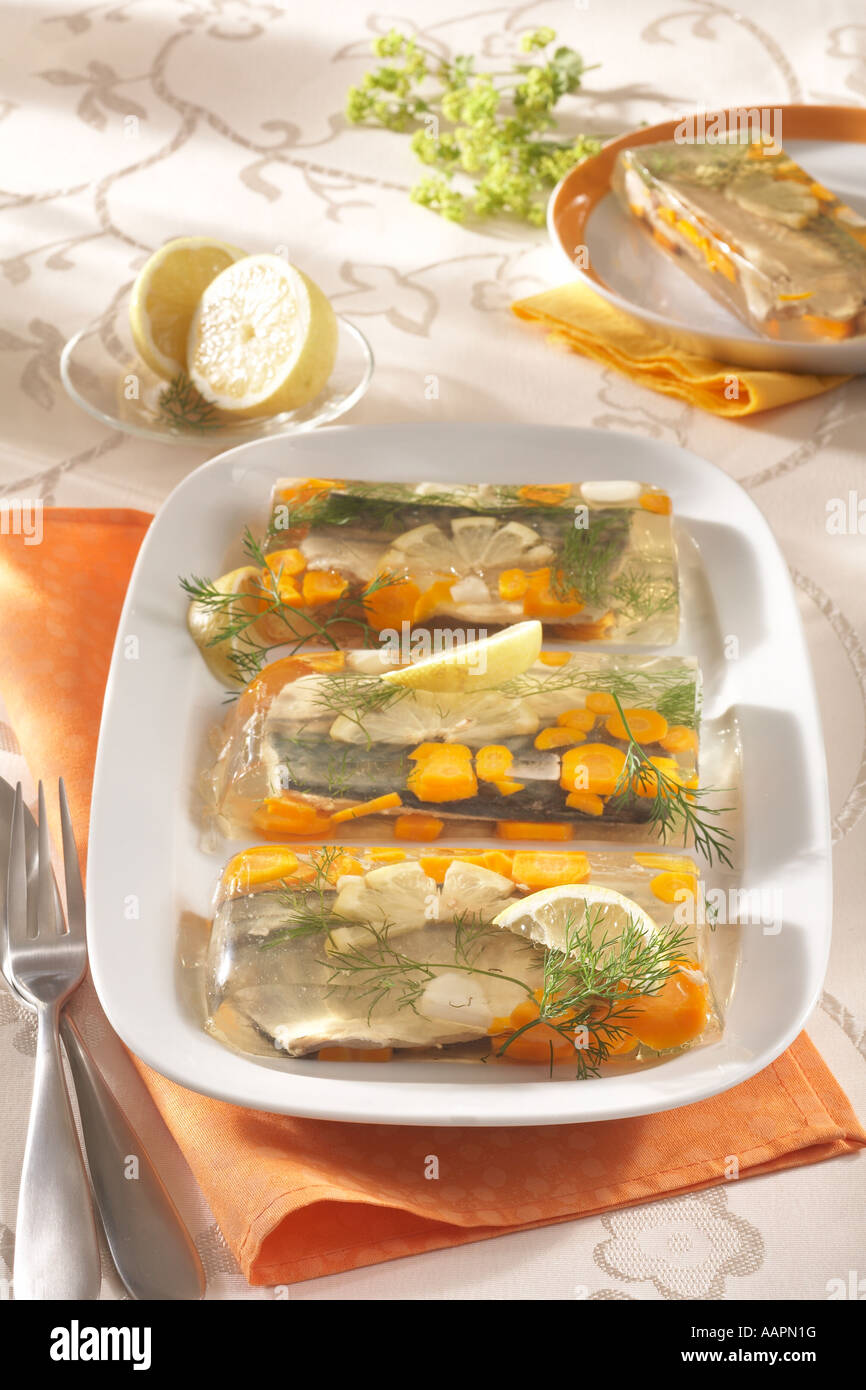 Aspic with Mackerel Stock Photo - Alamy