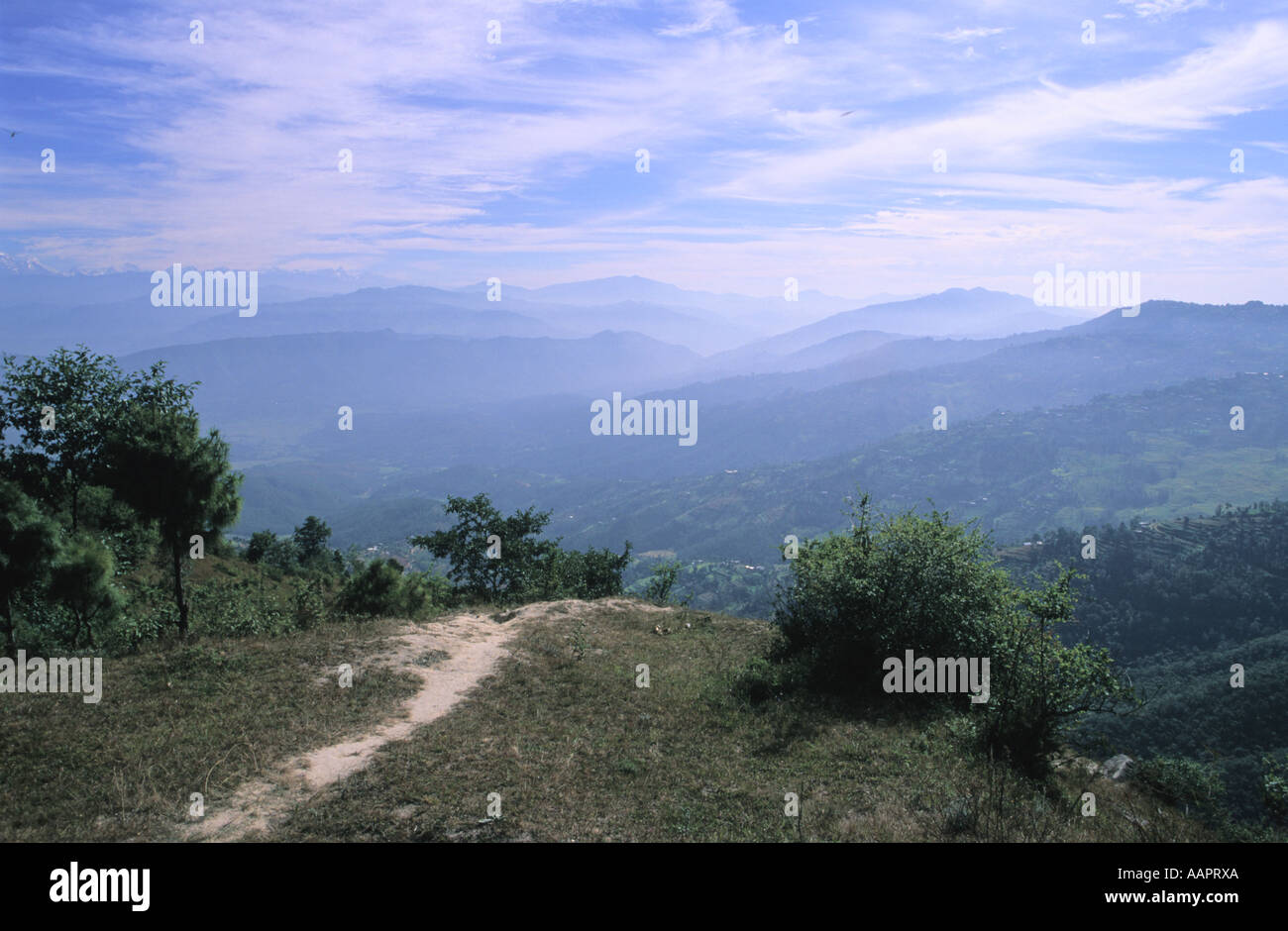Scenic of hills in Kathmandu valley Nepal Stock Photo - Alamy