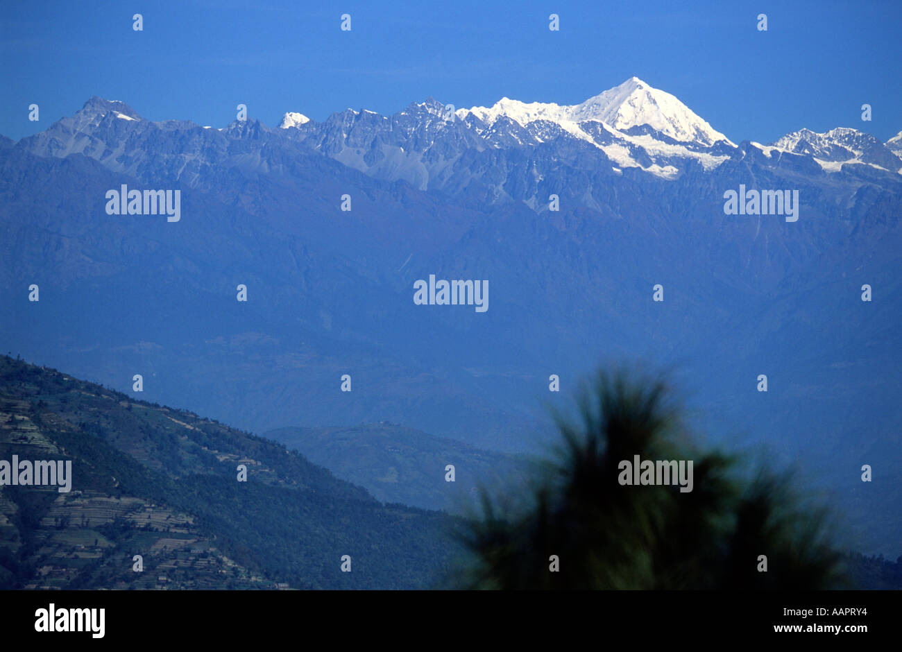 Scenic of hills in Kathmandu valley Nepal Stock Photo - Alamy
