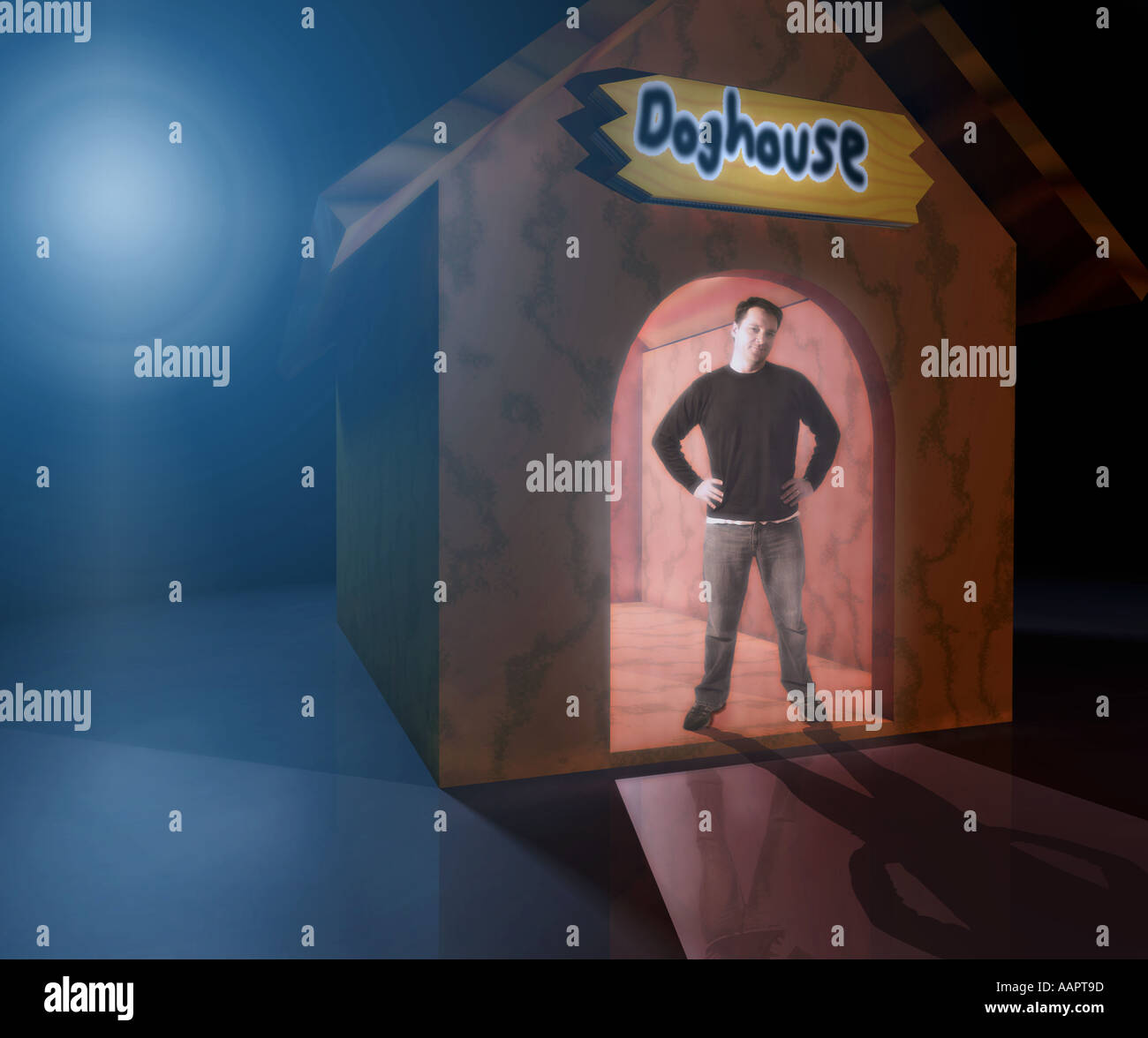 Man in doghouse hi-res stock photography and images - Alamy