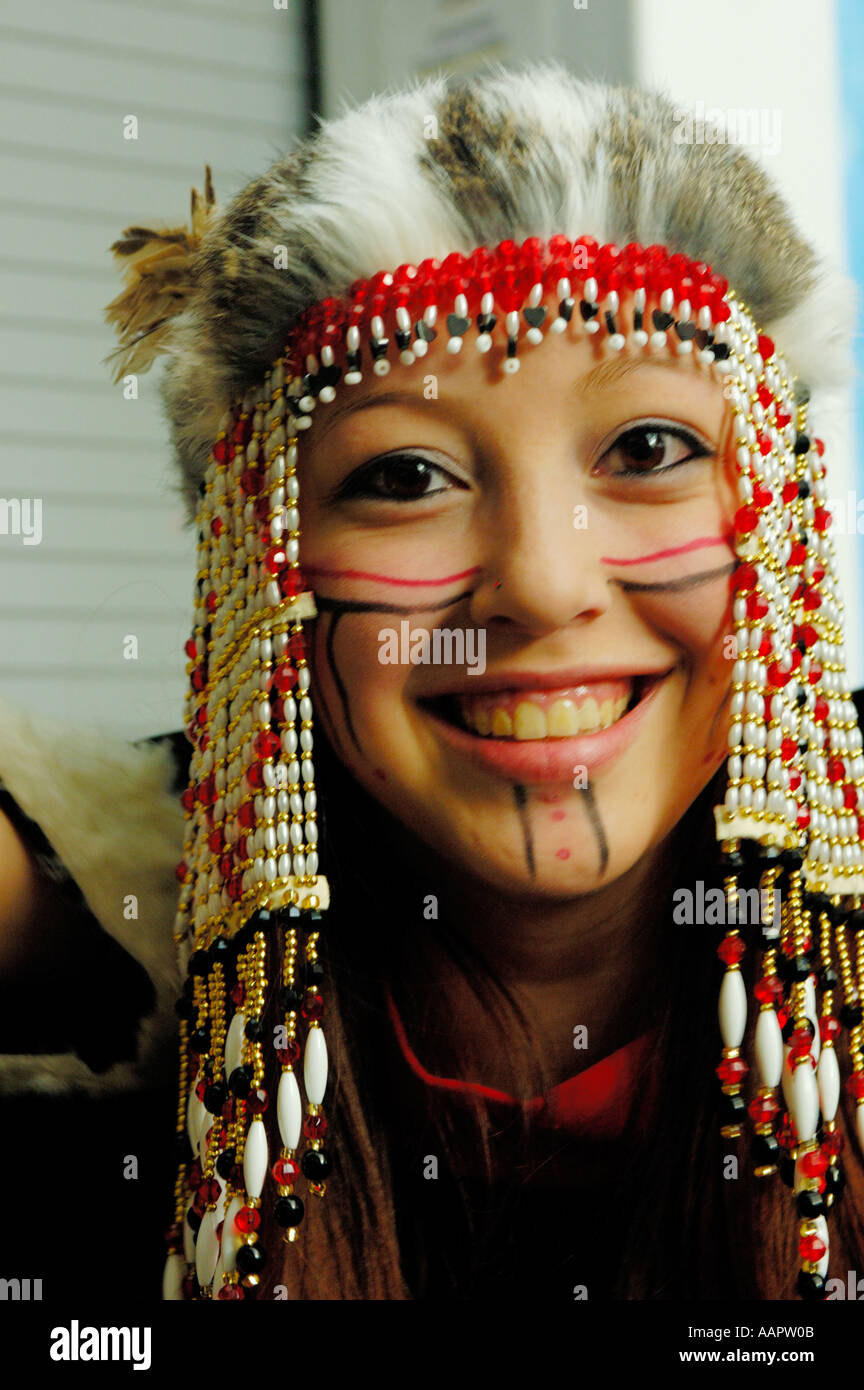 Alaska, Kodiak, Alaskan Native dancer Stock Photo - Alamy