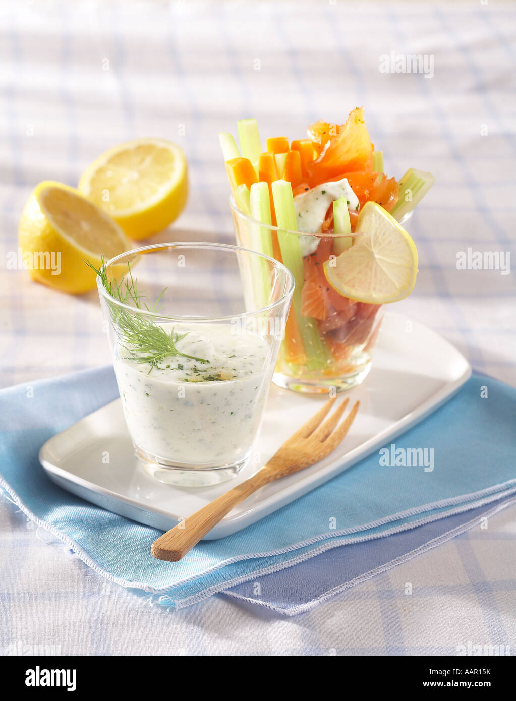 Petiolate Celery and Carrot with Yogurt Sauce and Smoked Salmon Stock ...