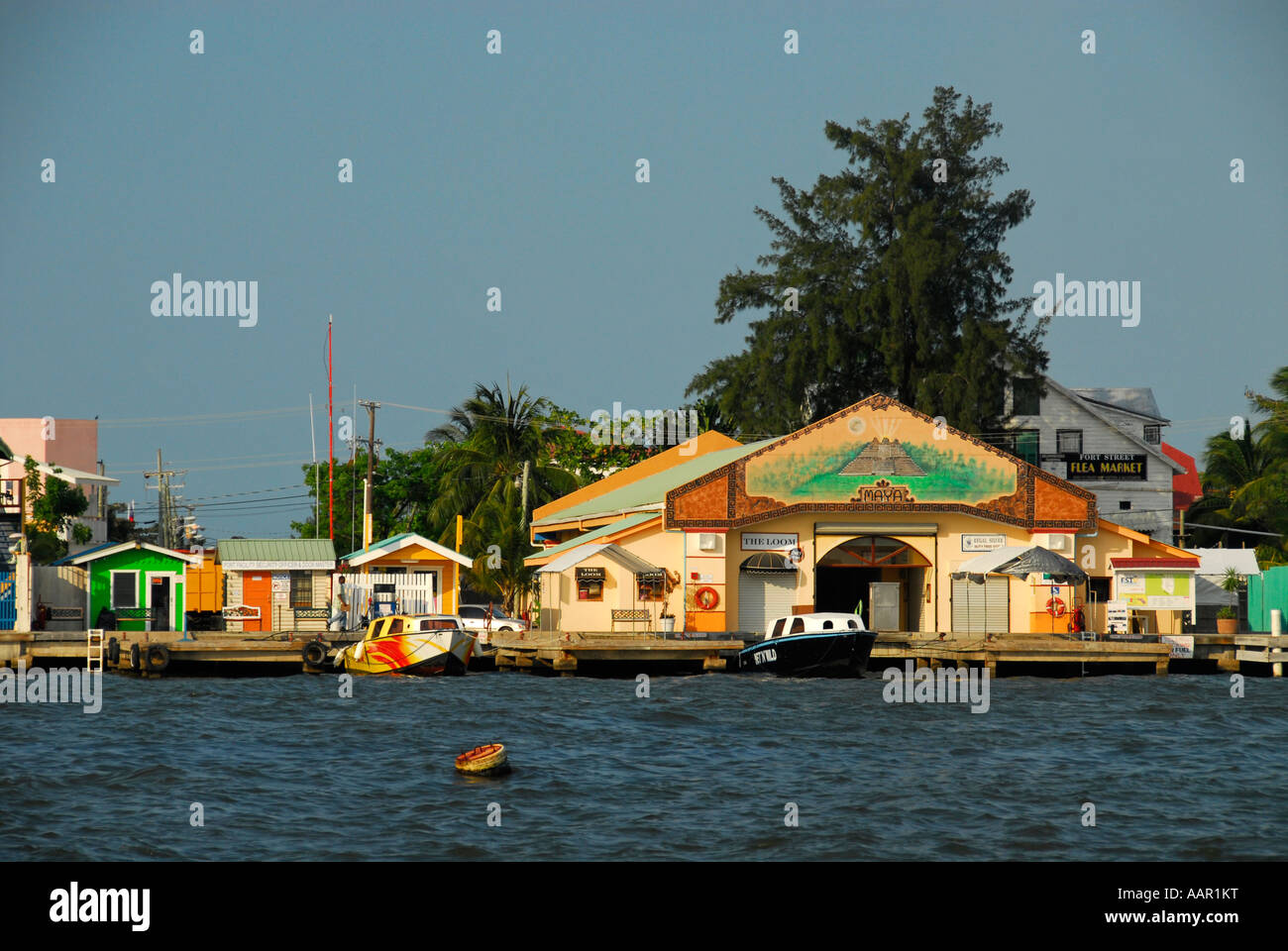 Small port of Belize City, Belize, Central America Stock Photo - Alamy