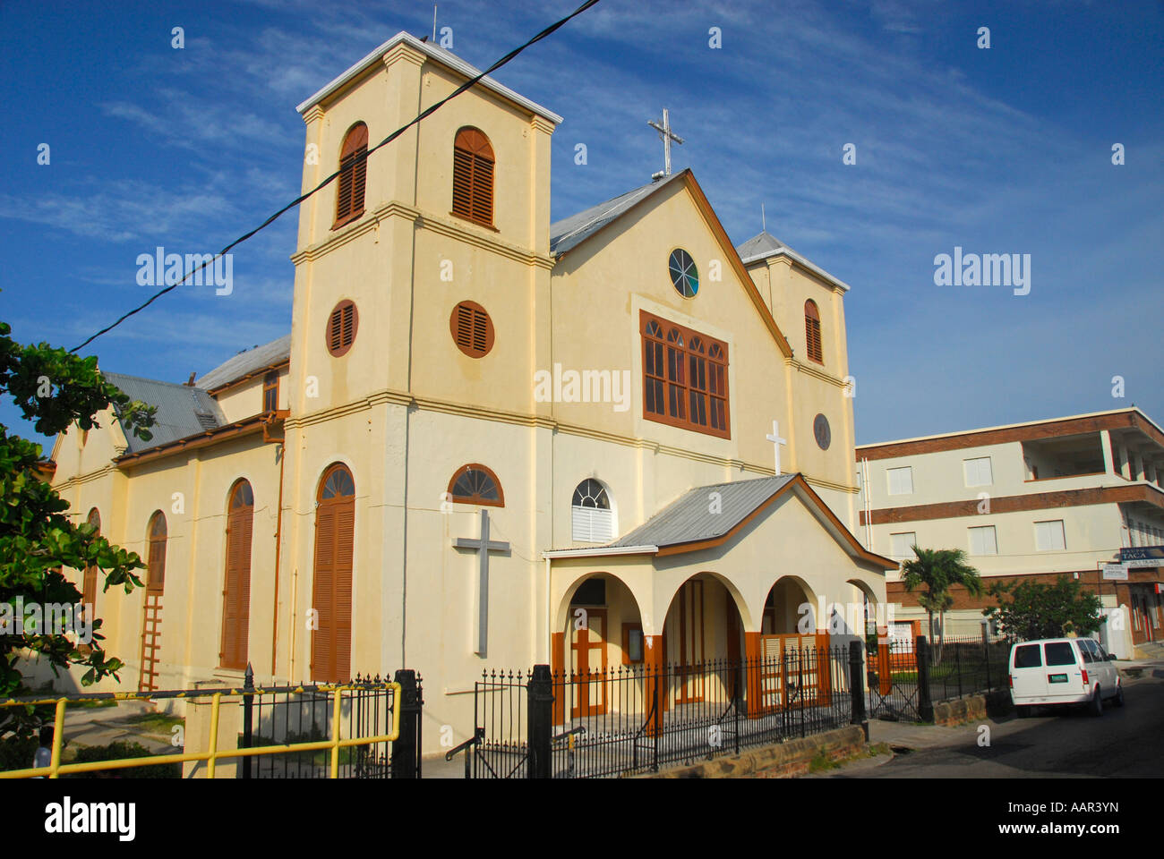 Church, Belize City, Belize, Central America Stock Photo - Alamy