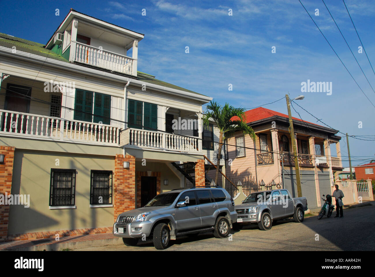 Street in Belize City, Belize, Central America Stock Photo - Alamy