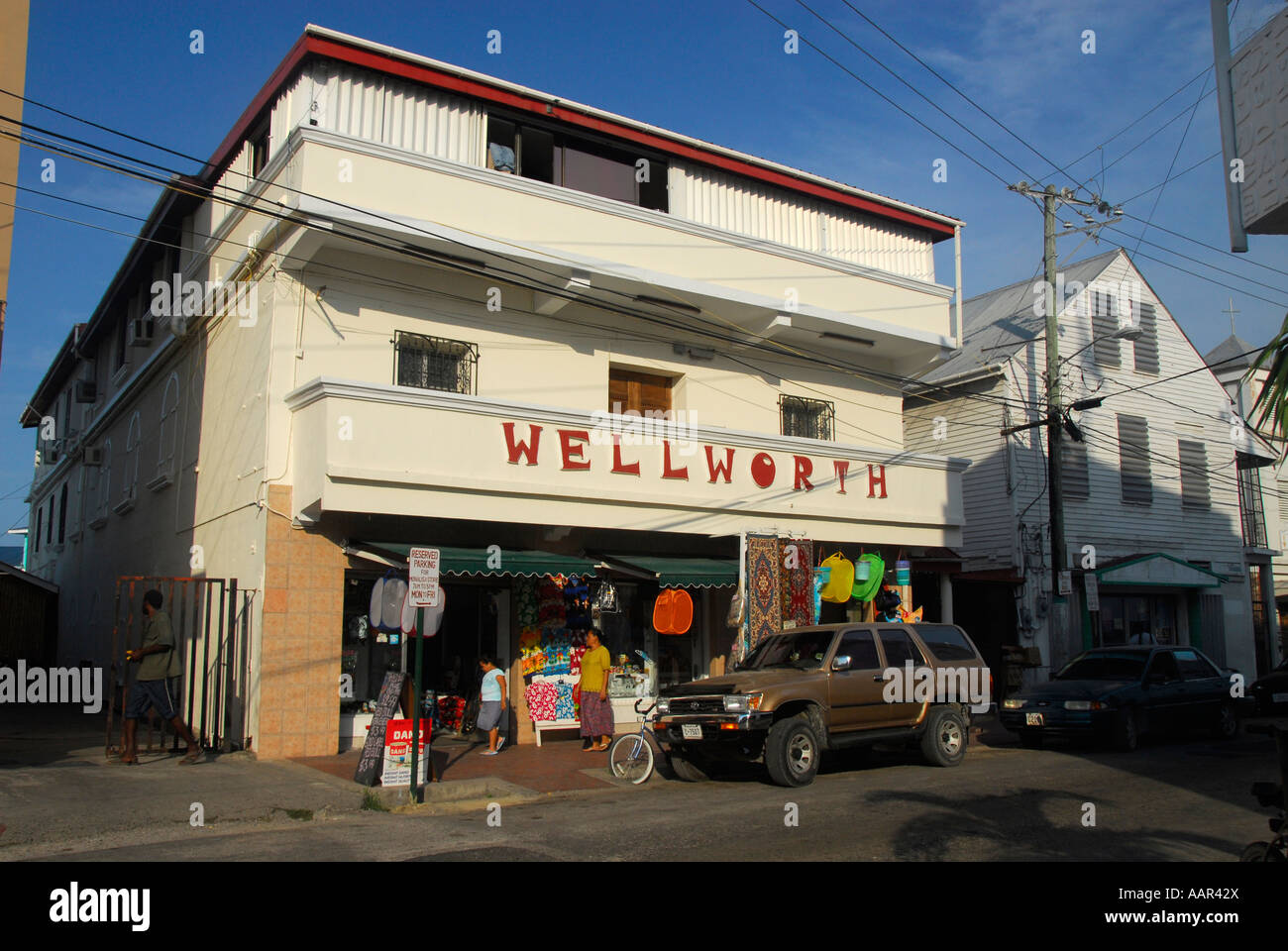 Street in Belize City, Belize, Central America Stock Photo - Alamy